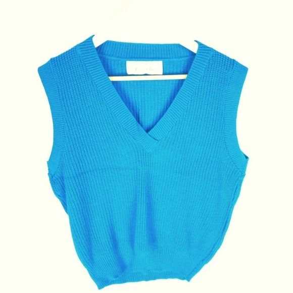 Kate Collins | Sweaters | Kate Collins Vintage Vneck Sweater Vest Teal ...